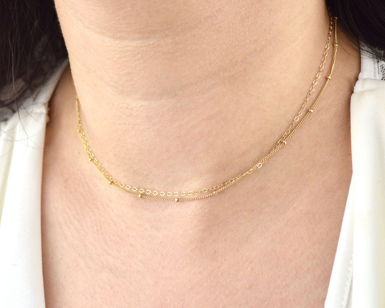 Double Gold Necklace